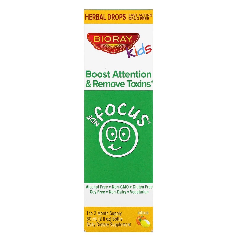 Bioray Kids NDF Focus Boost Attention & Remove Toxins Citrus 60 ml ...