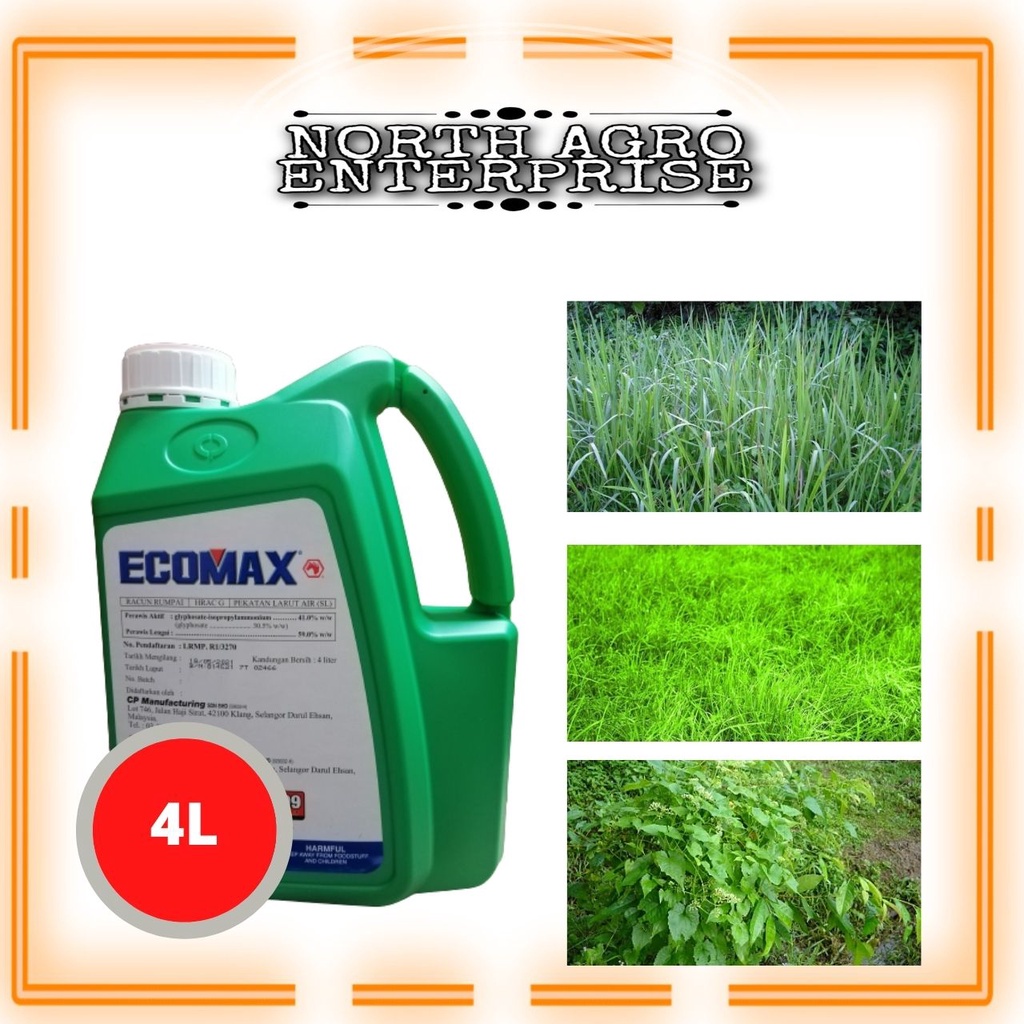 Racun Rumput Rumpai / Racun Rumput Lalang / Ecomax Glyphosate 41% ...