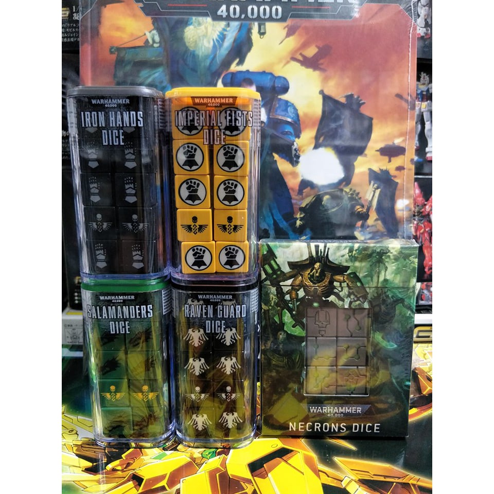 Warhammer 40K Dice Set Imperial Fists Salamanders Raven Guard Iron ...