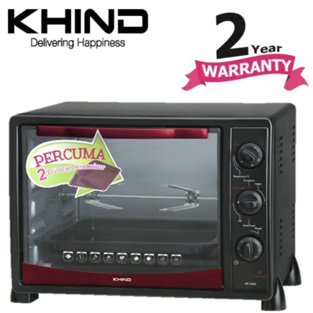 Khind OT2502 Electric Oven 25L (EXTRA 2 Dulang Pembakar) | Shopee Malaysia