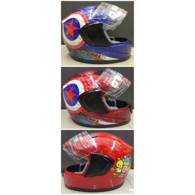 FULL FACED KIDS SAFETY HELMET / HELMET MOTOR BUDAK FULL COVERED ...