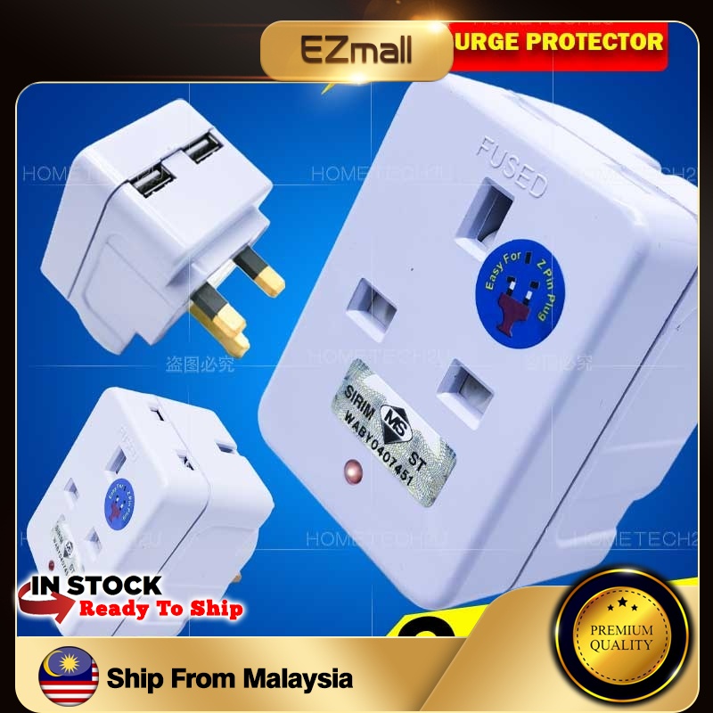 Trac 13a 3 Way Adaptor With 2 Usb Charger 2000ma Usb Plug Three Adapter