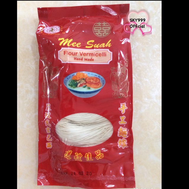 Twin packs Hand-made Mee Suah / Flour Vermicelli 300gx2packs | Shopee ...