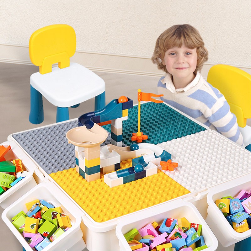 Multi Function Building Block Table Package Play Set Shopee Malaysia
