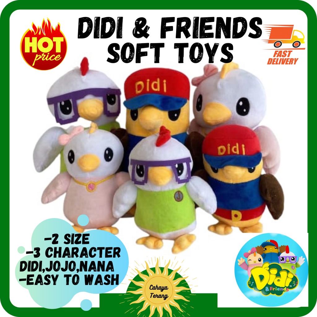 (READY STOCK) DIDI & FRIENDS PLUSH TOYS ANAK PATUNG DIDI & FRIENDS SOFT ...