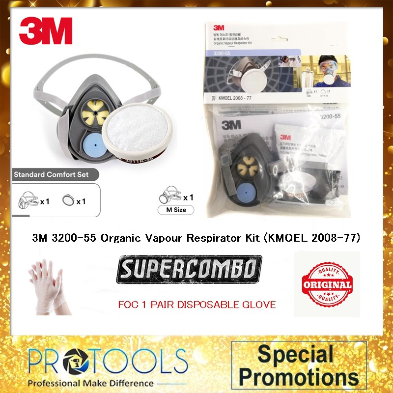 3M 6200/6100 HALF FACE MASK RESPIRATOR WITHOUT CARTRIDGE/3M 7093 P100 ...