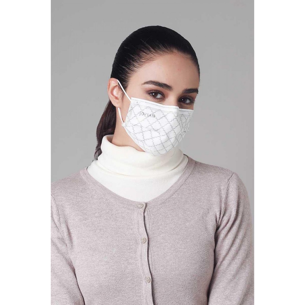 Jovian | Disposable 3-Ply Monogram Mask (White) | Shopee Malaysia