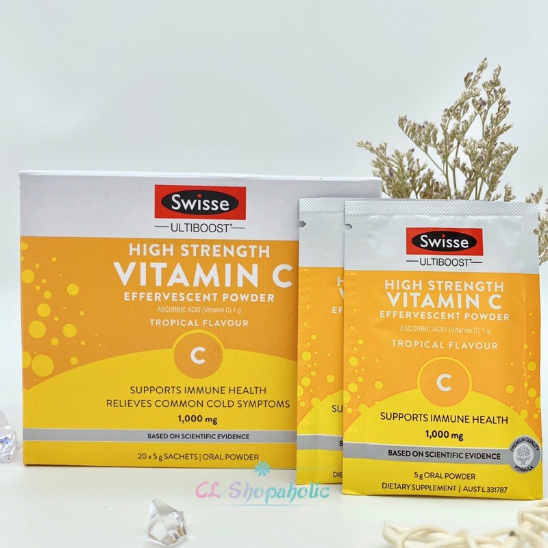 Swisse Ultiboost High Strength Vitamin C Effervescent Powder 20×5g ...