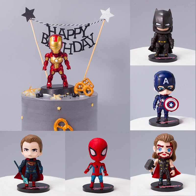 Avenger Set Iron Man Thor Superman Captain America Batman Spider Man ...