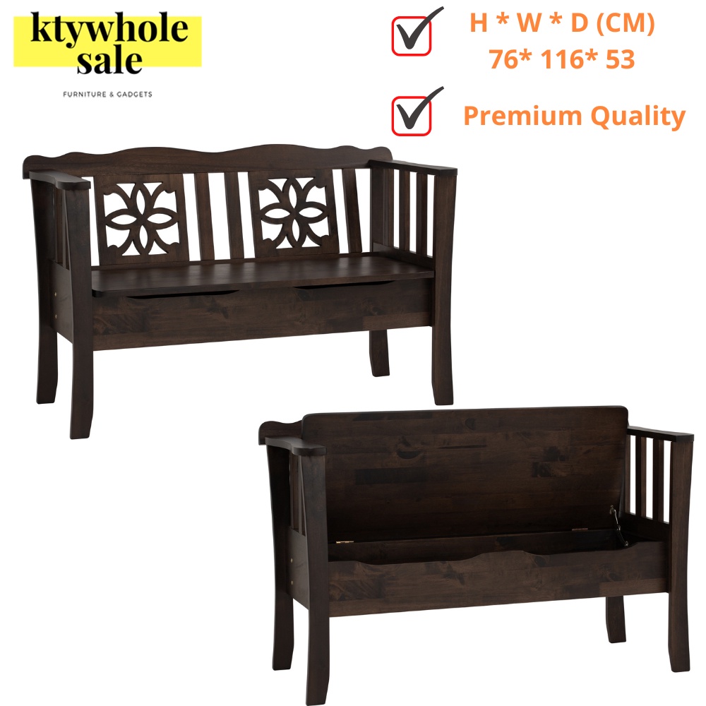 KTY SURIA 1.1M Bench Chair /Solid Wood Bench Chair /Garden Bench ...