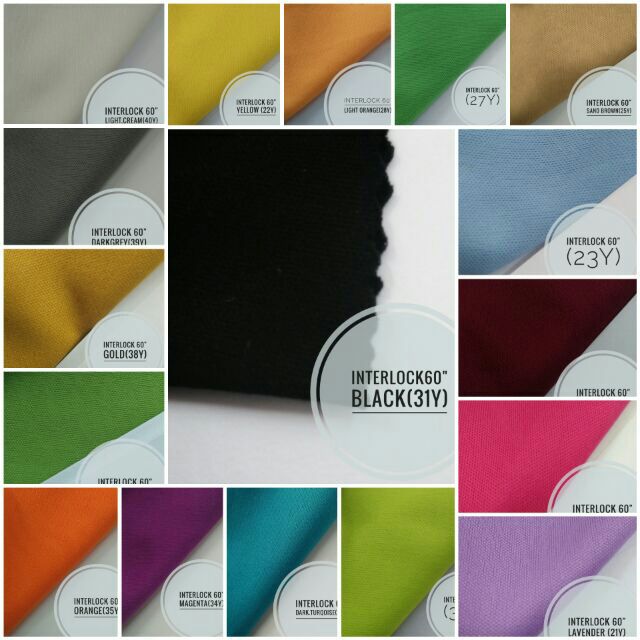 KAIN INTERLOCK JERSEY 60" GRADE A (ALBUM 1) | Shopee Malaysia