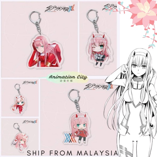 DARLING in the FRANXX Zero Two Anime Cute Acrylic Figure keychain ...