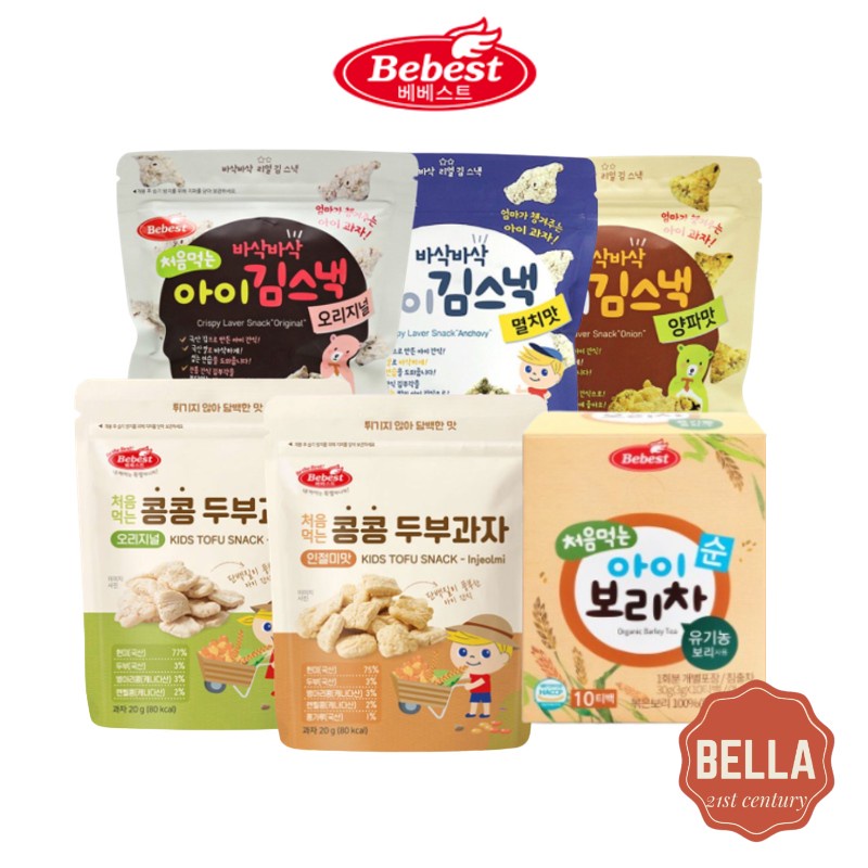 [BEBEST] Baby Snack Laver Seaweed Snack, Tofu Snack, Baby food, Baby ...