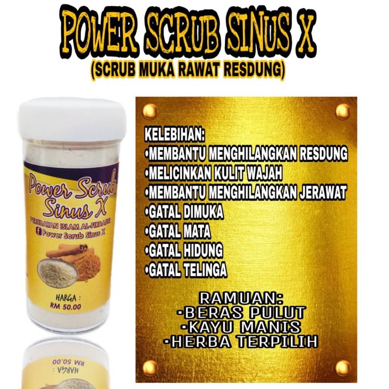 SCRUB MUKA RAWAT RESDUNG (POWER SCRUB SINUS X) | Shopee Malaysia