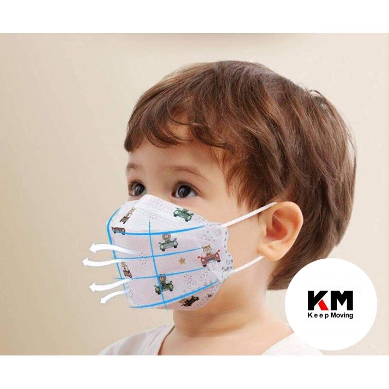 10 pcs / 50 pcs KF94 Kids Face Mask KF94 4 Layers Cartoon 3D Face Mask ...