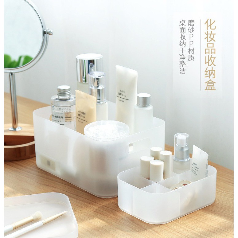 Aesthetic Desktop Storage Box Desk Skincare Organizer Jewelry Box ...