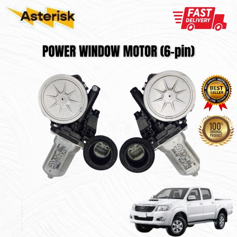 Power Window Motor (6 Pin) - CAR MODEL- Toyota Hilux , Hiace, Vellfire ...