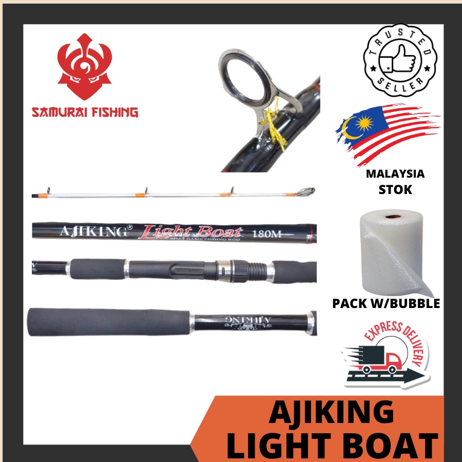 SAMURAI - AJIKING Light Boat Fishing Rod 1.8 Meter PE1-4 PE2-6 ...