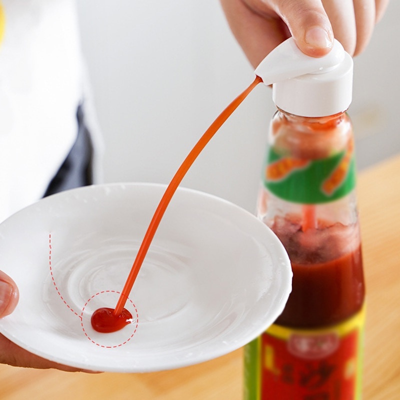 Syrup Oyster Sauce Bottle Nozzle Household Pressure Nozzle Pump Dispenser Soy Sauce Vinegar Push ...