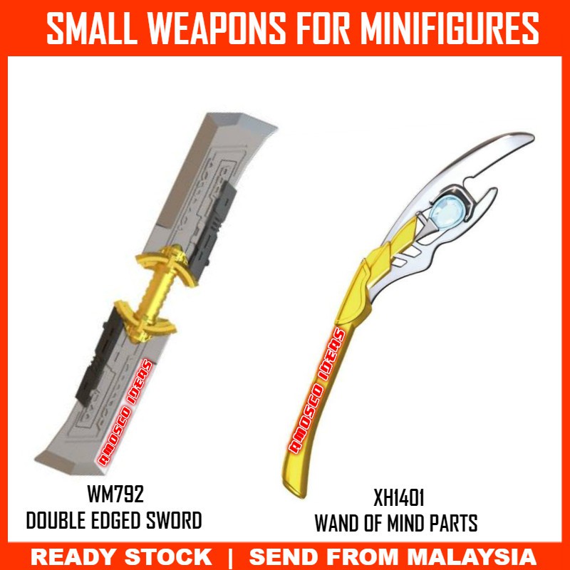 WEAPONS SWORD & WAND FOR MINIFIGURES THANOS'S SWORD & LOKI'S WAND OF ...