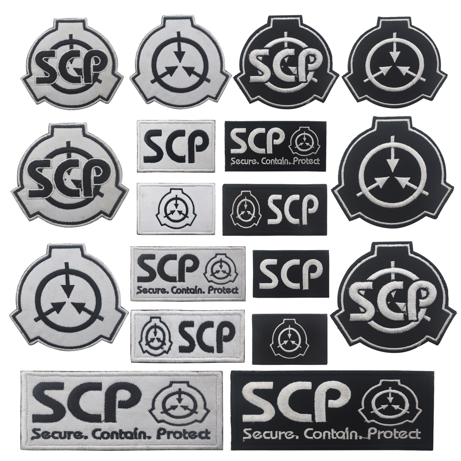 SCP foundation logo Velcro badge embroidery SCP tactical vest badge ...
