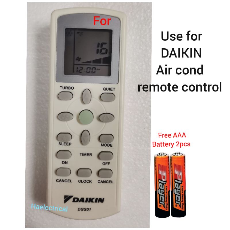 Daikin air cond remote control (free battery) | Shopee Malaysia