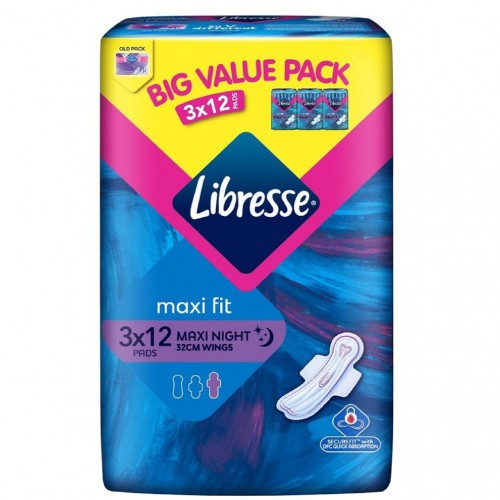 Libresse Maxi Night 3X12Pads -Ready Stock | Shopee Malaysia