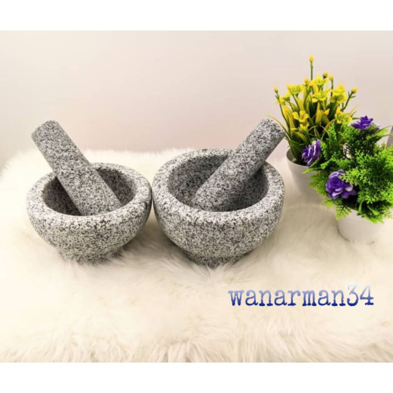 Lesung Batu Granite asli, lesung sambal belacan saiz 14cm | Shopee Malaysia