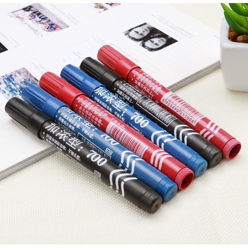 Permanent Marker Pen Waterproof School Use Office Use Blue Black Red ...