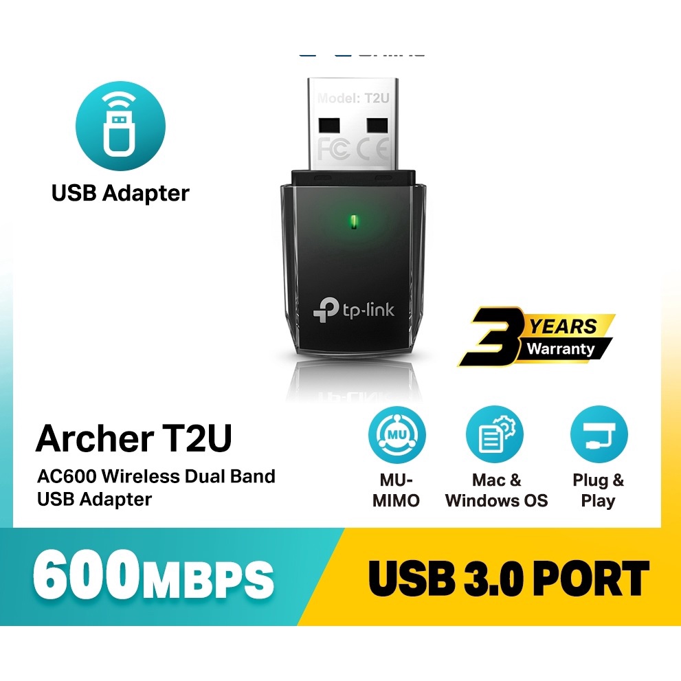 T2U ARCHER T2U T3U T4U AC1300 Mini Wireless MU-MIMO USB WiFi Adapter ...