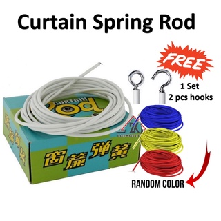 [RANDOM COLOUR] Curtain Rod Curtain Spring Wire Tali Dawai Langsir ...