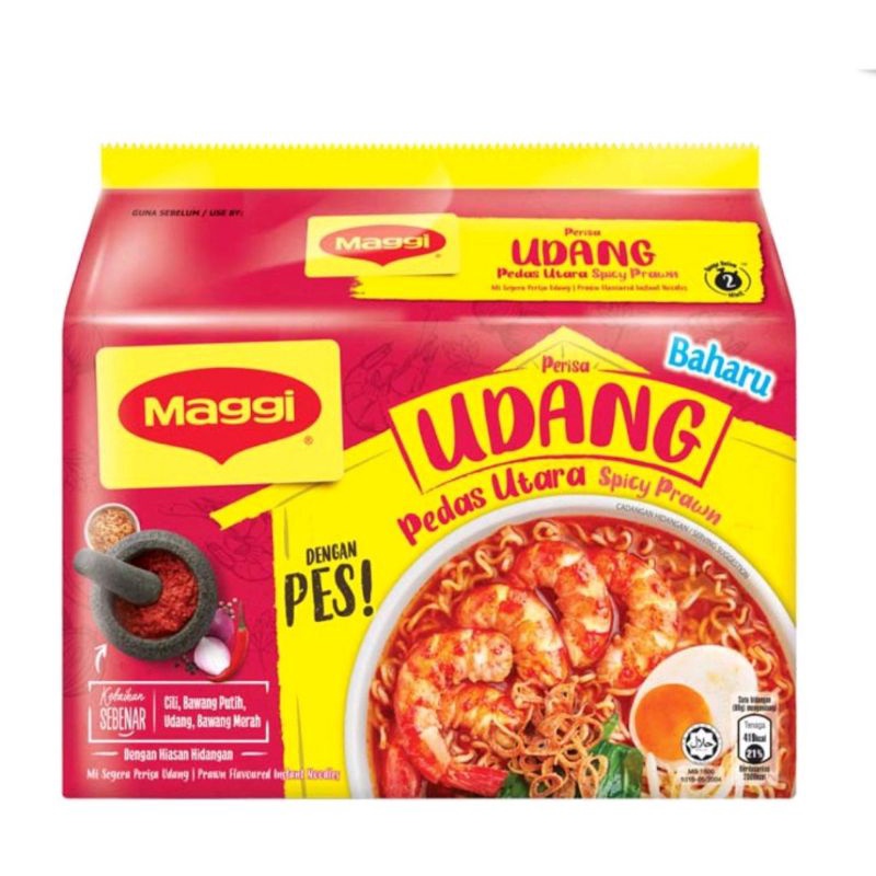 Maggi Udang Pedas Utara Instant Noodles (5's x 89g) | Shopee Malaysia