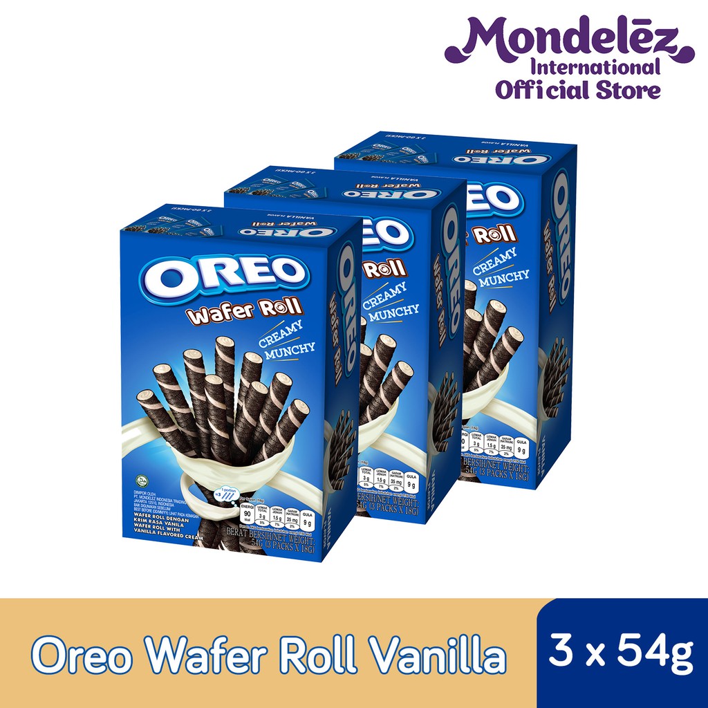 Oreo Wafer Roll 54g x 3 [Vanilla/ Chocolate] | Shopee Malaysia