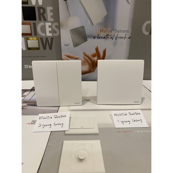 LEGRAND MALLIA SENSES SWITCHES WHITE (A281000MW 1GANG 1WAY)(A281002MW ...