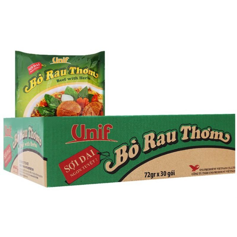 (Ready new stock) Mi Bo Rau Thom - Unif Beef Flavour Instant Noodle ...