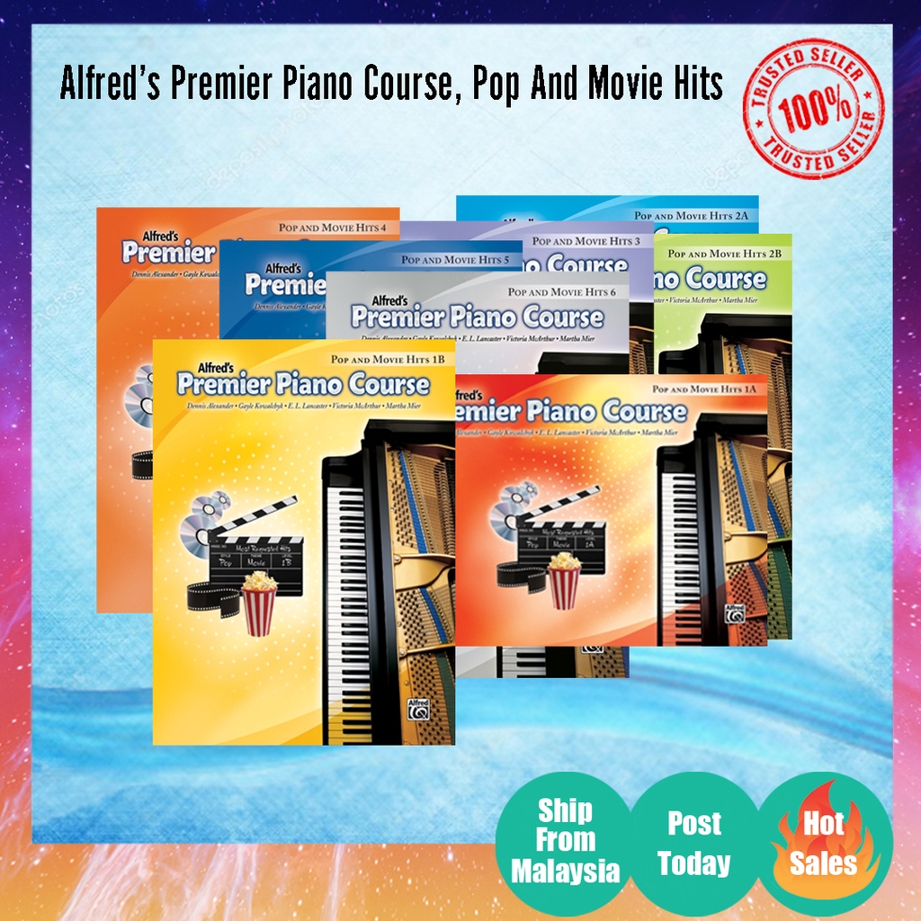Alfred's Premier Piano Course, Pop and Movie Hits | Shopee Malaysia