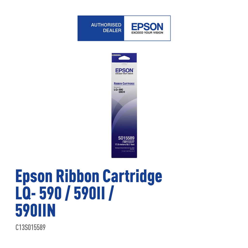 100% ORIGINAL EPSON LQ590 RIBBON ( S015589. LQ-590 LQ-590II LQ 590 590H ...