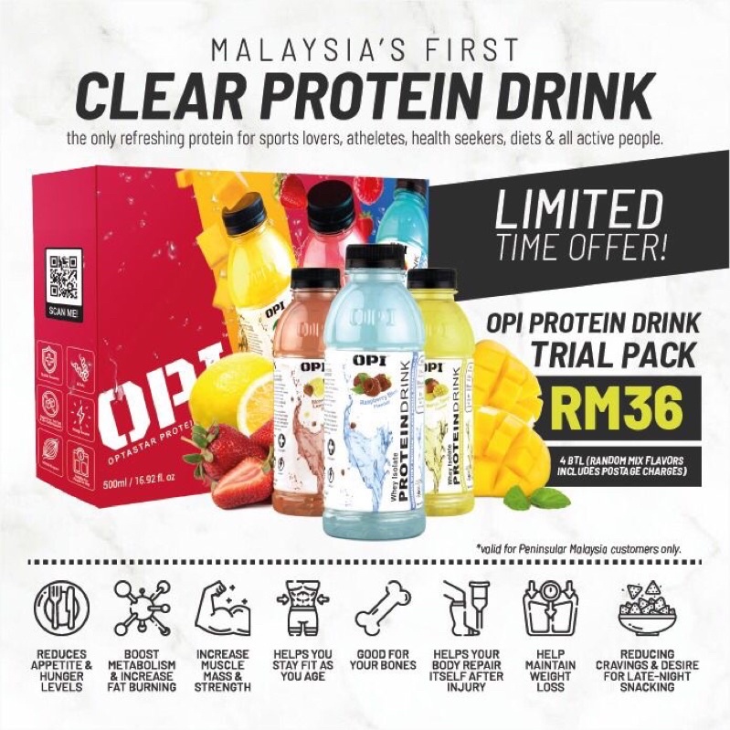 Limited Edition Box #OPI Protein Drink Trial Pack (4 Random Mix Flavour ...