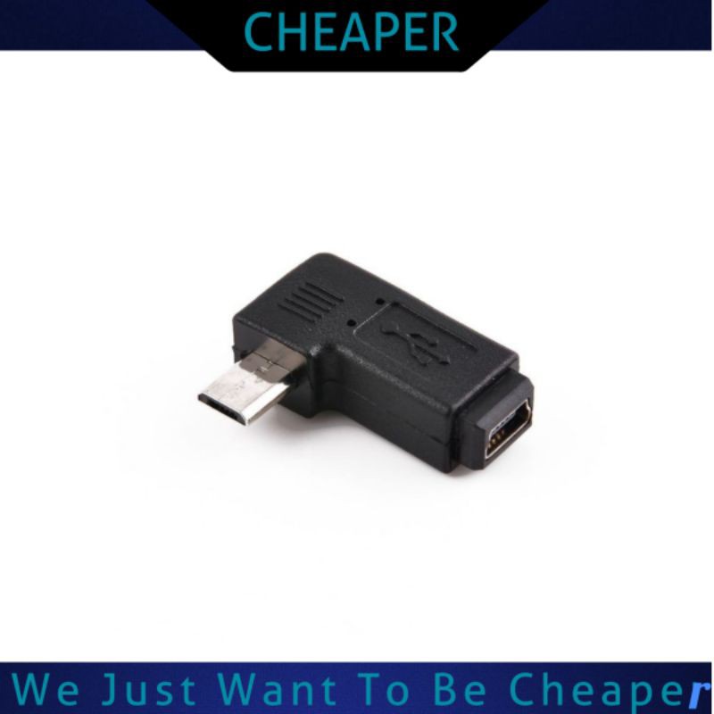 90 Degree Kiri / Kanan Angle Micro USB B Male to Micro USB Female Plug ...