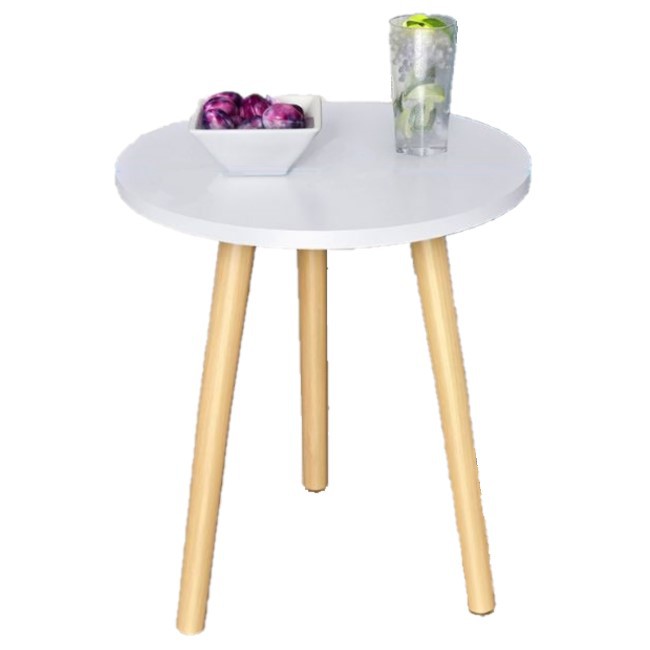 3 Leg Round Wood Side Table Coffee Meja Kayu Bulat 3 Kaki Minum Petang ...