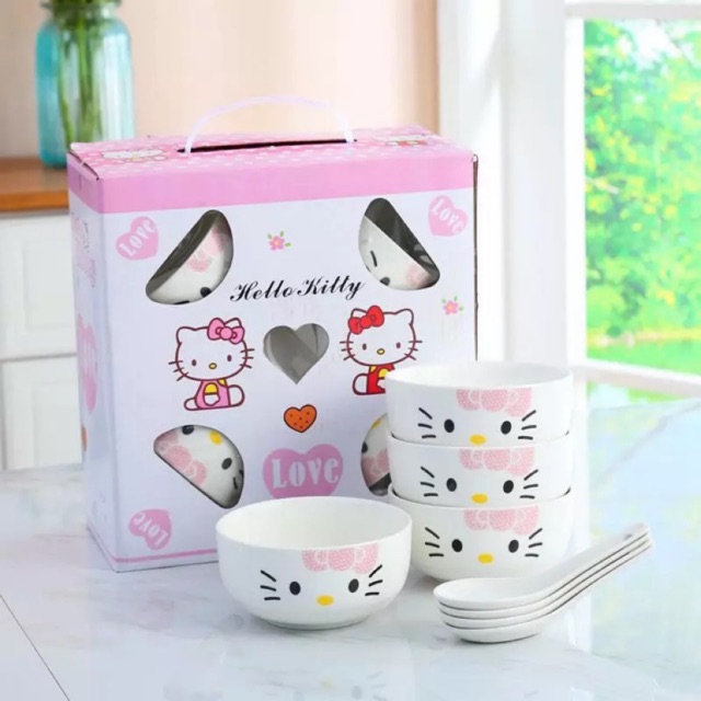 Hello Kitty Bowl Gift Set | Shopee Malaysia