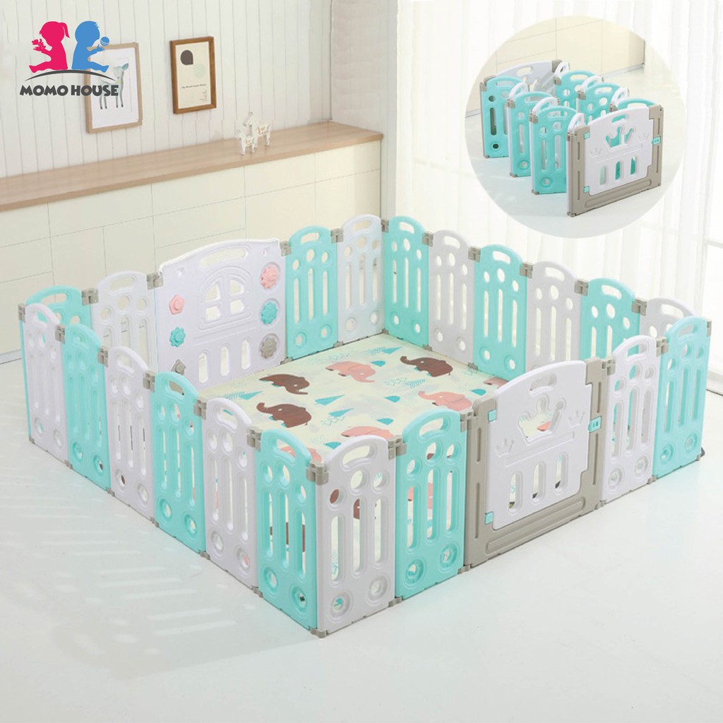 Baby Fence (10/16/18/20 Panel) Safety Foldable Gaming Fence Baby Play ...