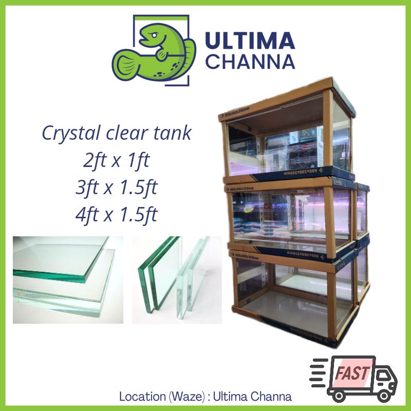 [WALK-IN ONLY] Ultra Clear Tank / Crystal Clear Aquarium 1ft 2ft 3ft ...