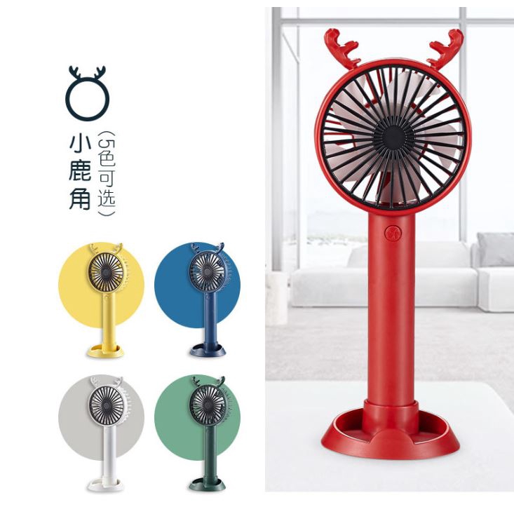 Portable Mini USB Deer Fan Strong Wind With Base | Shopee Malaysia