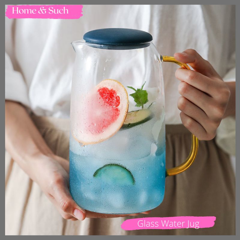 Glass Water Jug Bottle Glass Pitcher Glass Teapot Jug Air Kaca Teko Air ...
