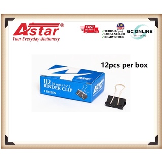 (Per Box) Astar Binder Clip / Double Clip / Black Binder Clip 15mm ...