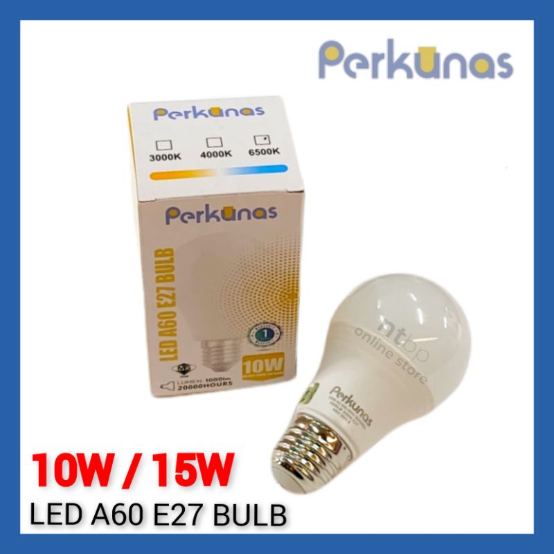 PERKUNAS LED E27 Bulb 10W 15W Mentol Lampu Energy Saving - Sirim ...
