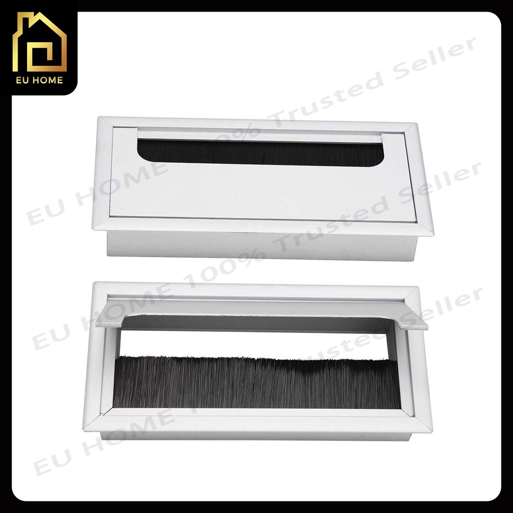 Eu Home Aluminum Alloy 120MM Rectangle Wire Cable Grommet Hole Cover ...