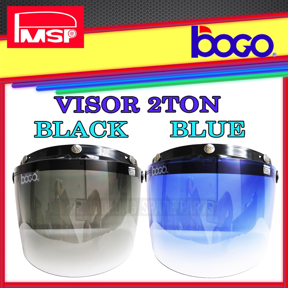 VISOR MHR ABS VISOR MS88 SGV MAGNUM HELMET 2 TON BLUE / BLACK | Shopee ...