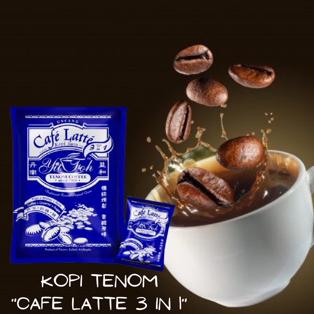 [[SABAH]] Yit Foh Tenom Coffee Latte 3 in 1 (Biru) | Shopee Malaysia
